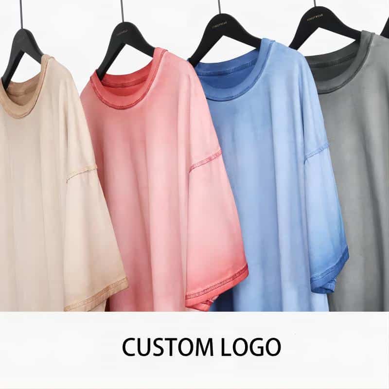 Vintage Oversized T-Shirts Custom Sizes, Gradients, Blank Design