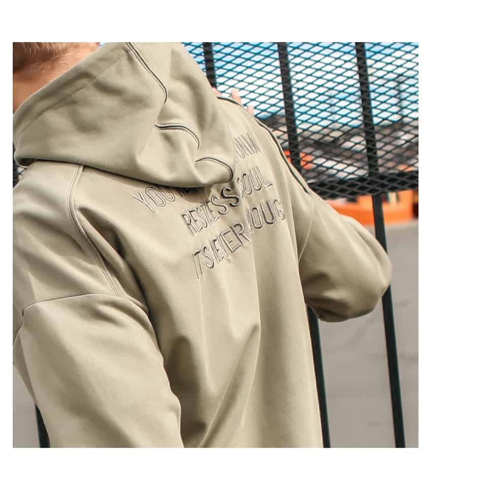 custom men's hoodie with embroidery and embossed details. | Best Custom ...