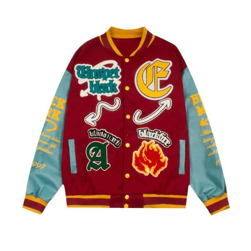 Design Splicing Embroidery Cotton baseball jacket | Best Custom ...