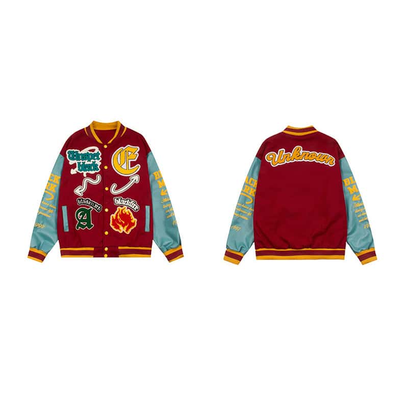 Design Splicing Embroidery Cotton baseball jacket | Best Custom ...