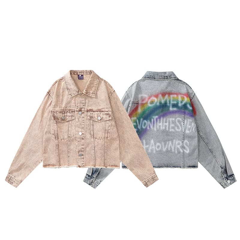 High quality Acid Wash Casual denim jacket | Best Custom Streetwear ...