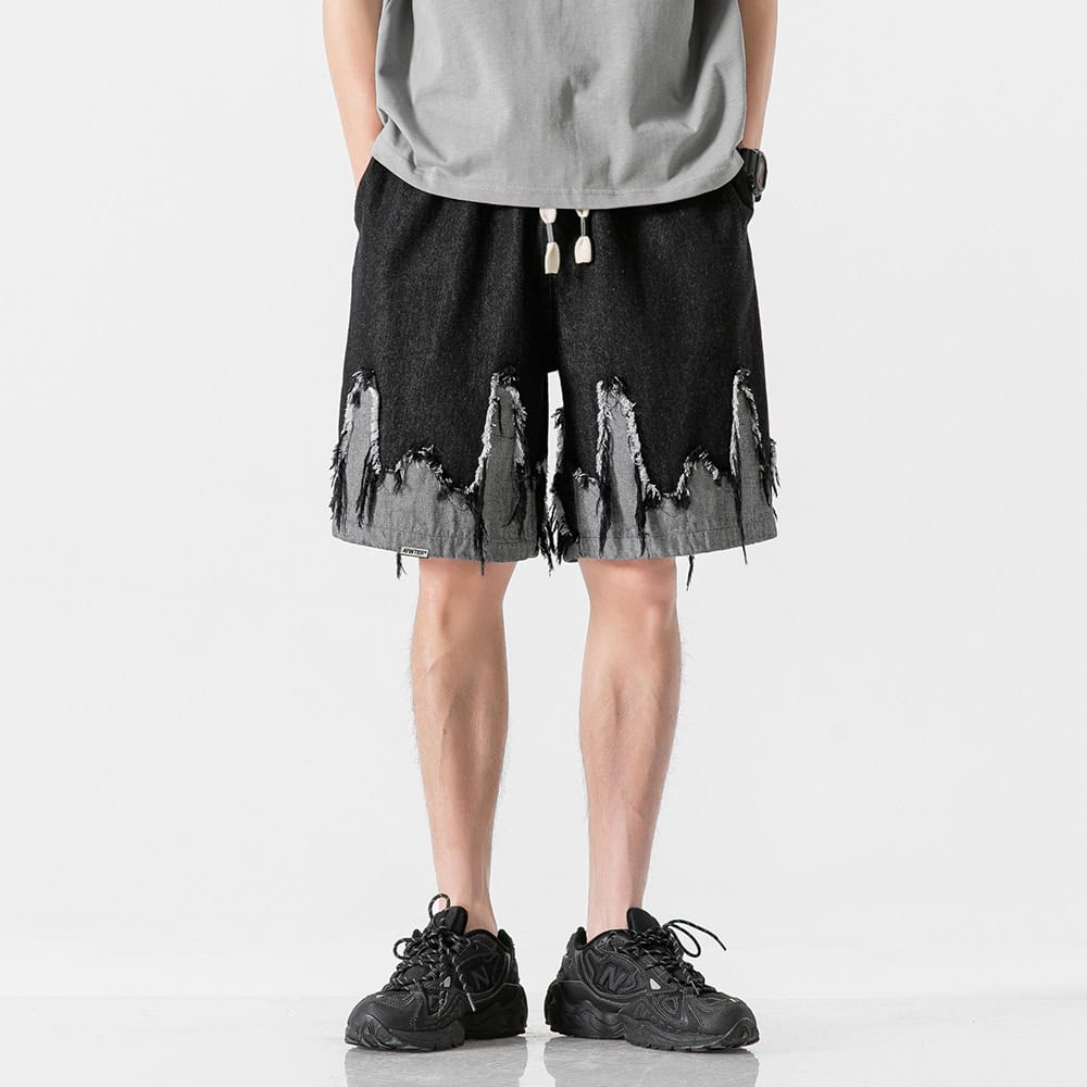 Casual Print Ripped Splicing Graphic shorts | Best Custom Streetwear ...