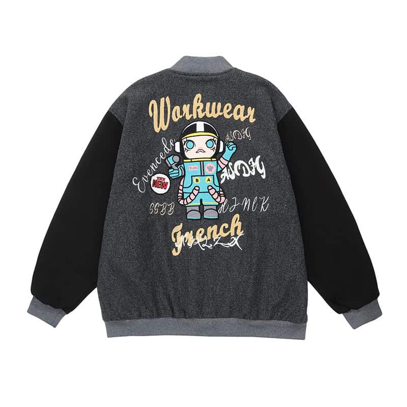 Casual Applique Embroidery baseball jacket | Best Custom Streetwear ...