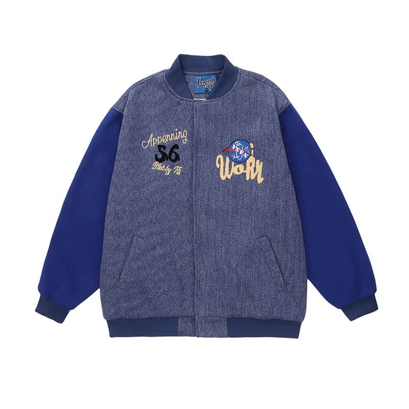 Casual Applique Embroidery baseball jacket | Best Custom Streetwear ...