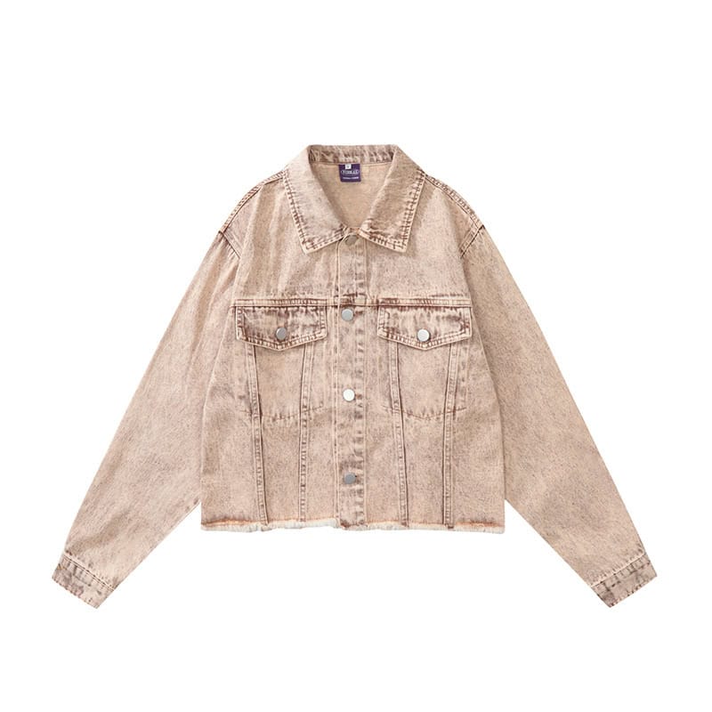 High quality Acid Wash Casual denim jacket | Best Custom Streetwear ...