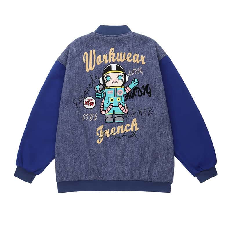 Casual Applique Embroidery baseball jacket | Best Custom Streetwear ...