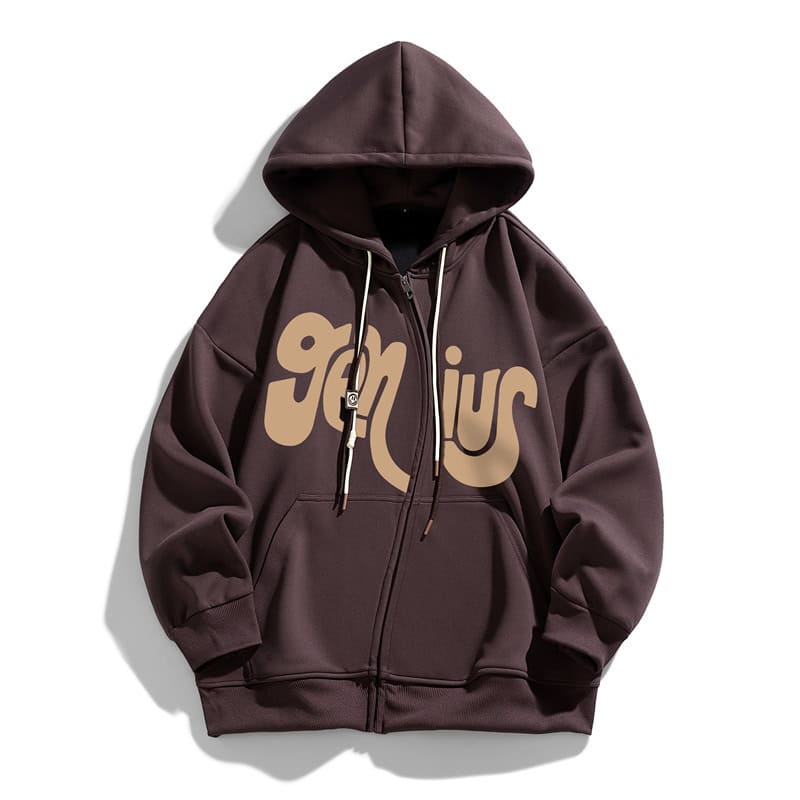 Casual Letter Printing With Zip Hoodies | Best Custom Streetwear ...