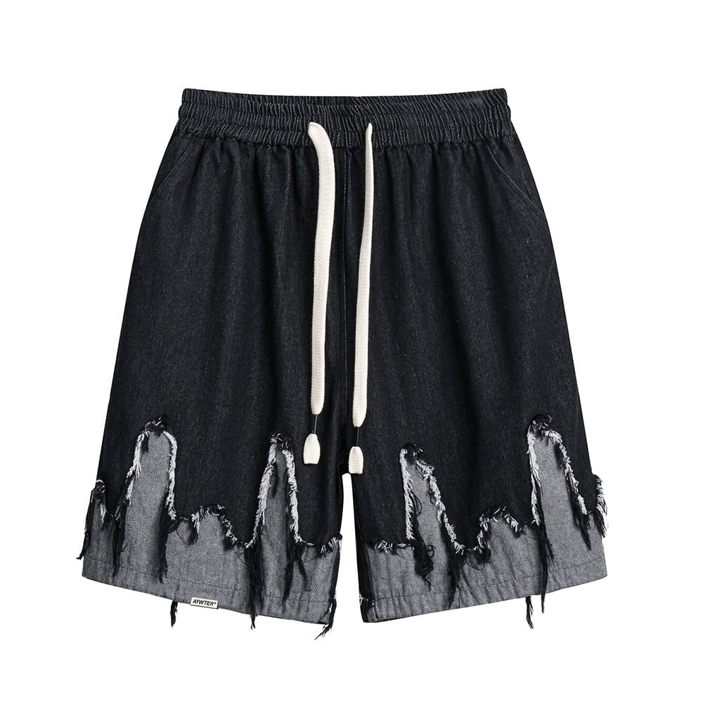 Casual Print Ripped Splicing Graphic shorts | Best Custom Streetwear ...