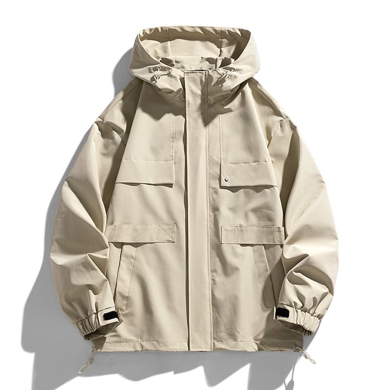 Cargo casual loose waterproof hooded jacket | Best Custom Streetwear ...