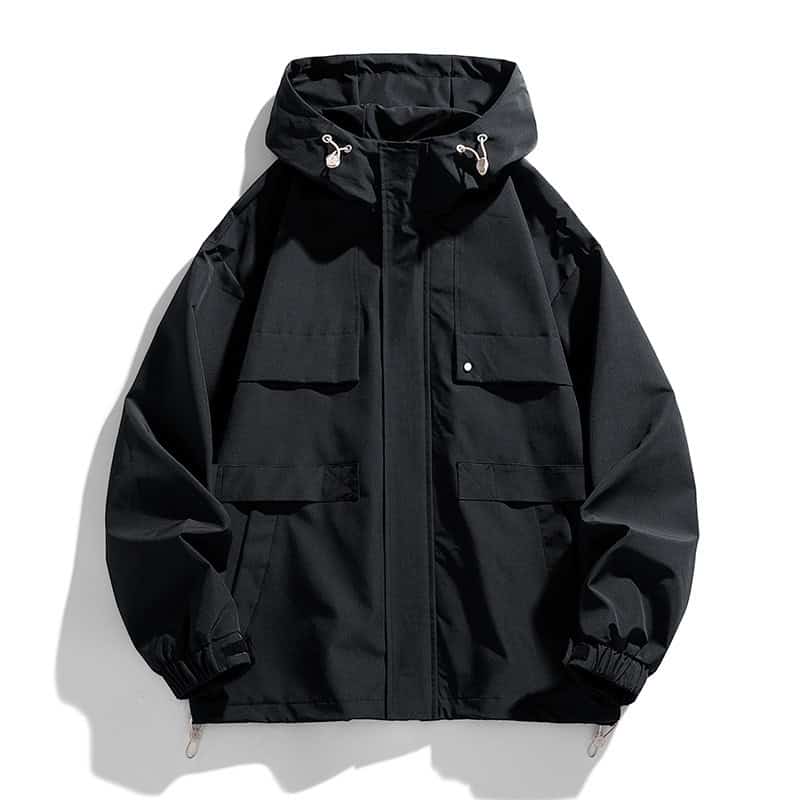 Cargo casual loose waterproof hooded jacket | Best Custom Streetwear ...