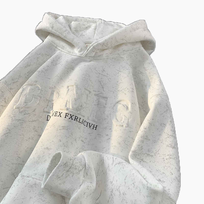 Logo Design Casual Oversized Embossed Hoodie Custom | Best Custom ...